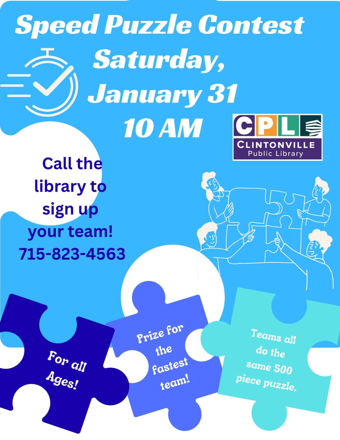 Speed Puzzle Contest – Clintonville Public Library
